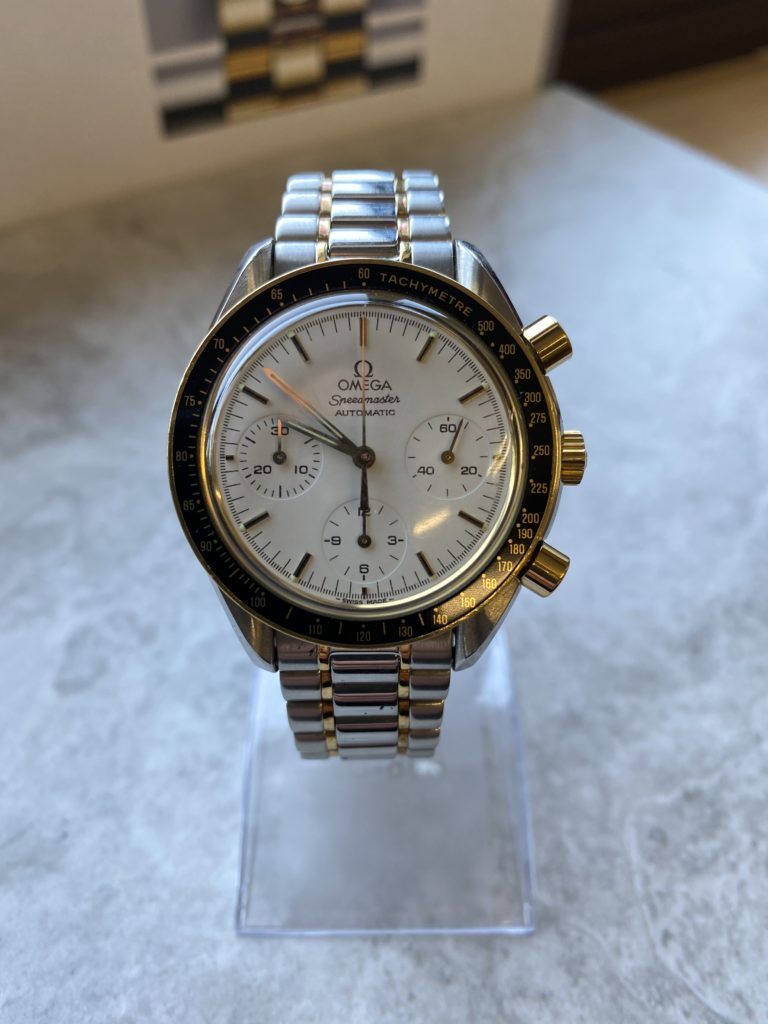 OMEGA SPEEDMASTER REDUCED WHITE DIAL. BI-METAL AUTOMATIC 3310.20.00 ...