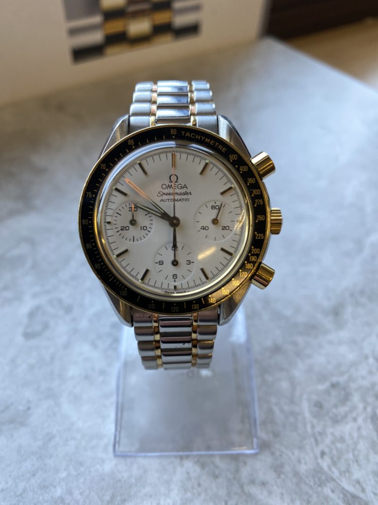 OMEGA SPEEDMASTER REDUCED WHITE DIAL. BI-METAL AUTOMATIC 3310.20.00 ...