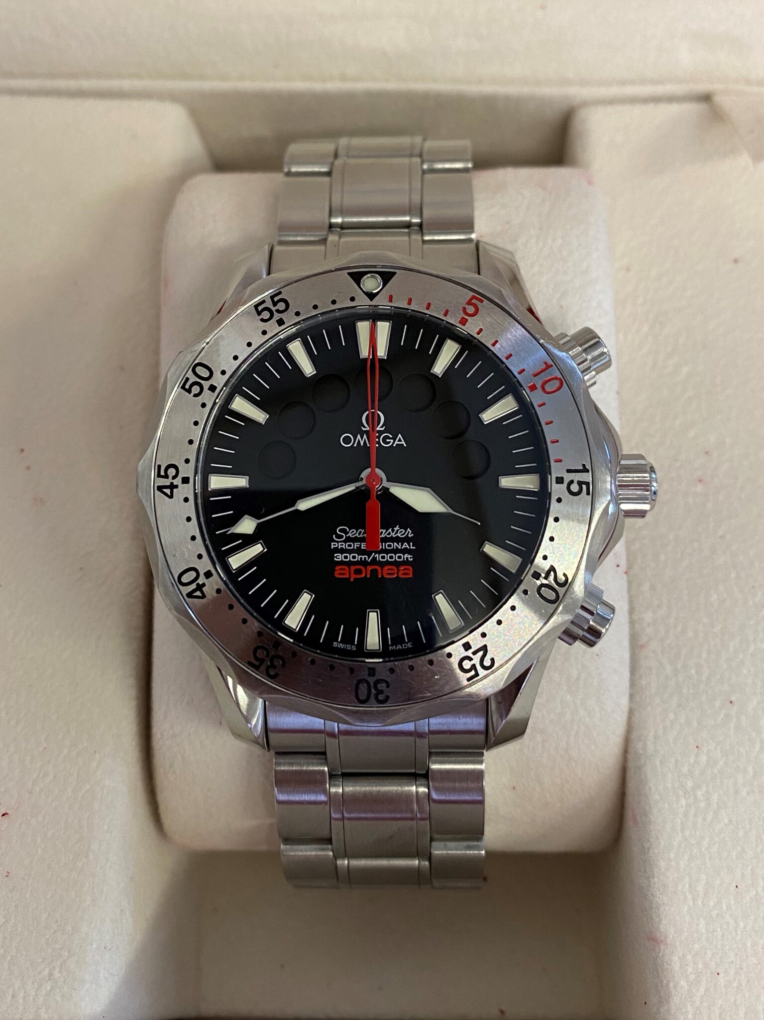Omega Apnea Jacques Mayol Seamaster - Ref: 25955000 - Full Set ...